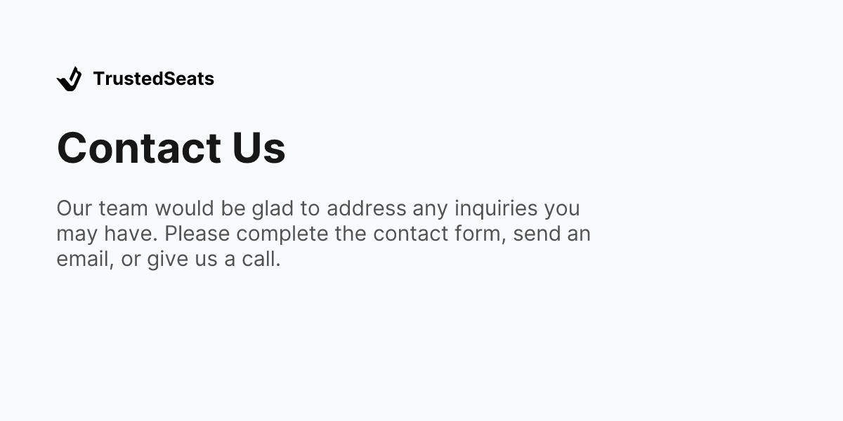 Contact Us | TrustedSeats